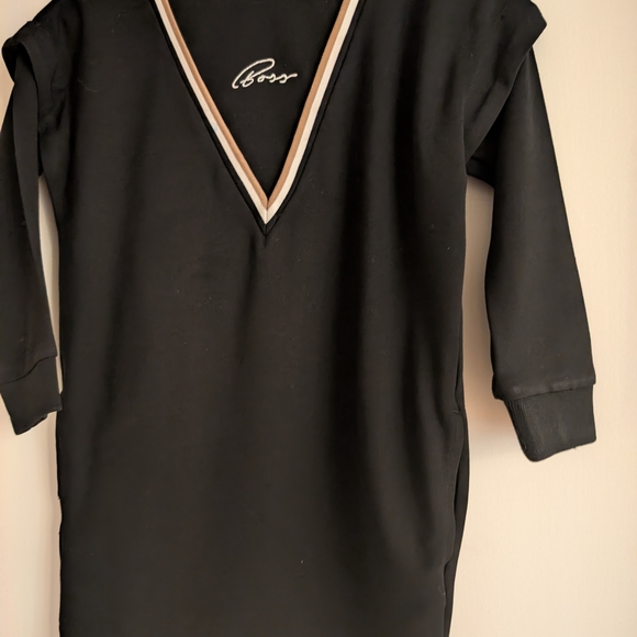 Boss | Dresses | Boss Navy And Tan Knit Garment | Poshmark
